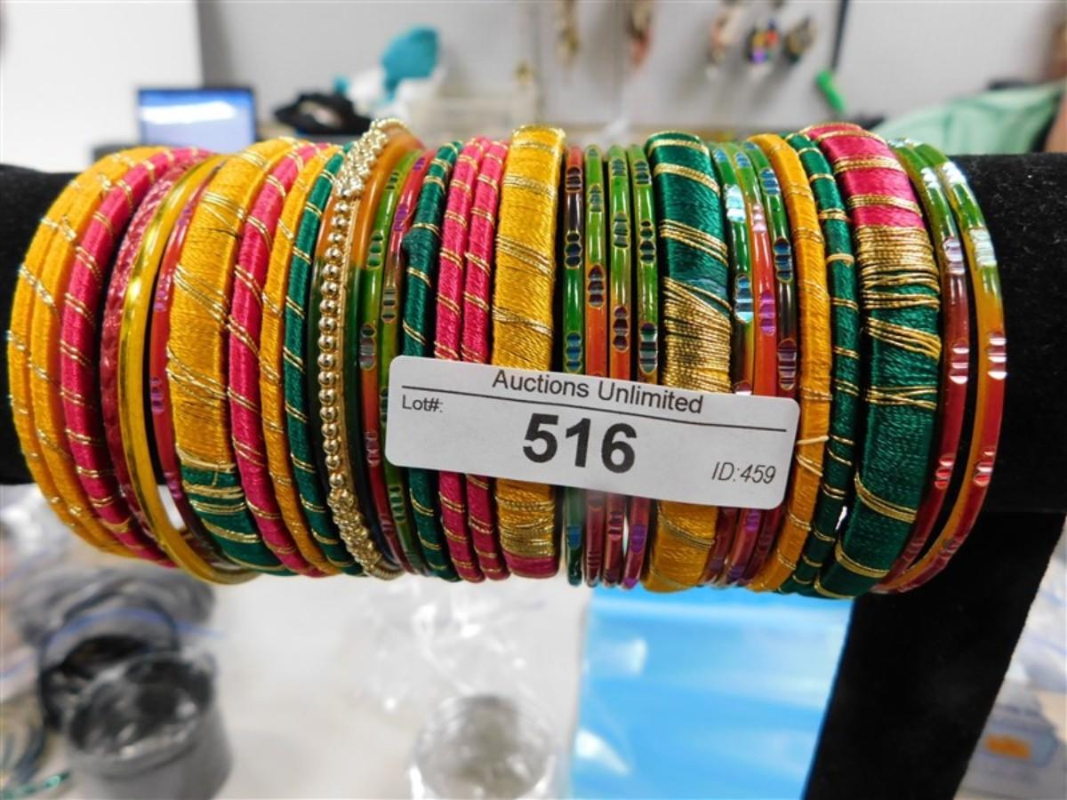 516 LOT OF 30 MULTI BANGLE BRACELETS | EstateSales.org