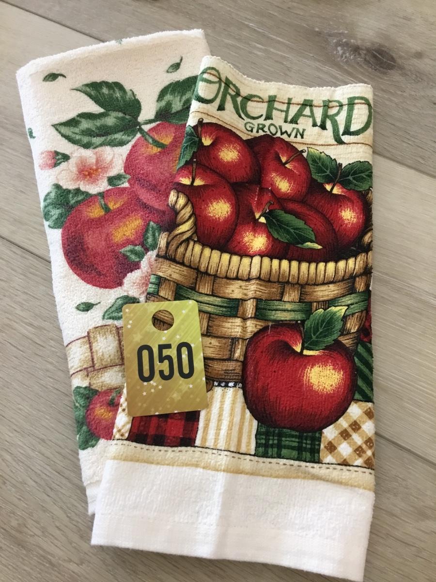 Vintage new with out tags apple kitchen hand towel and wash rag set ...
