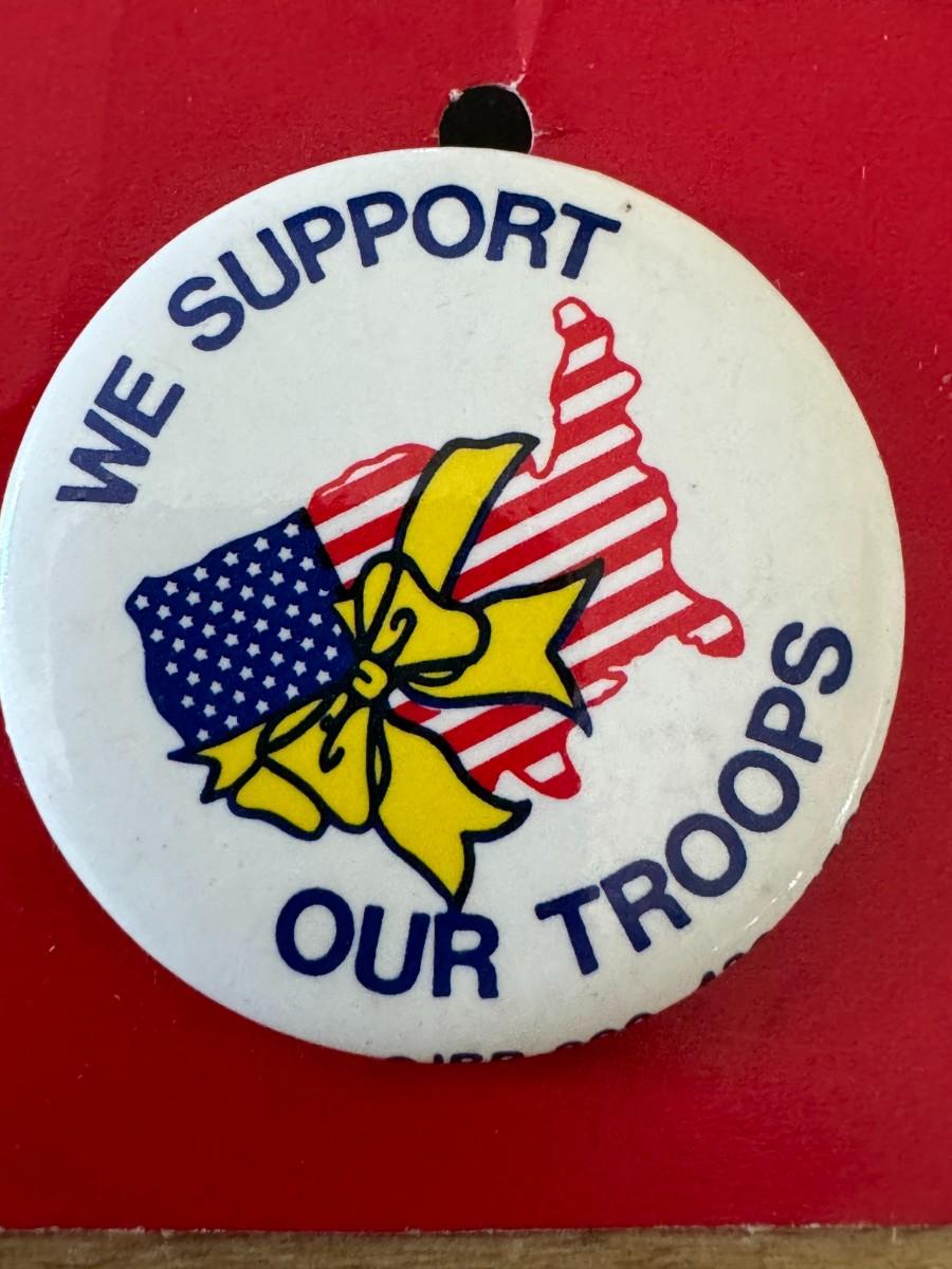 We support our troops pin | EstateSales.org