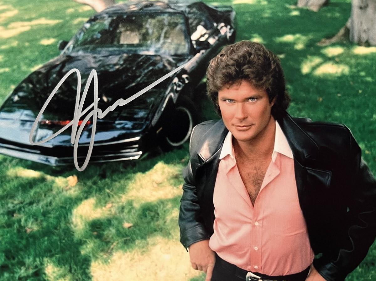 Knight Rider David Hasselhoff signed photo | EstateSales.org