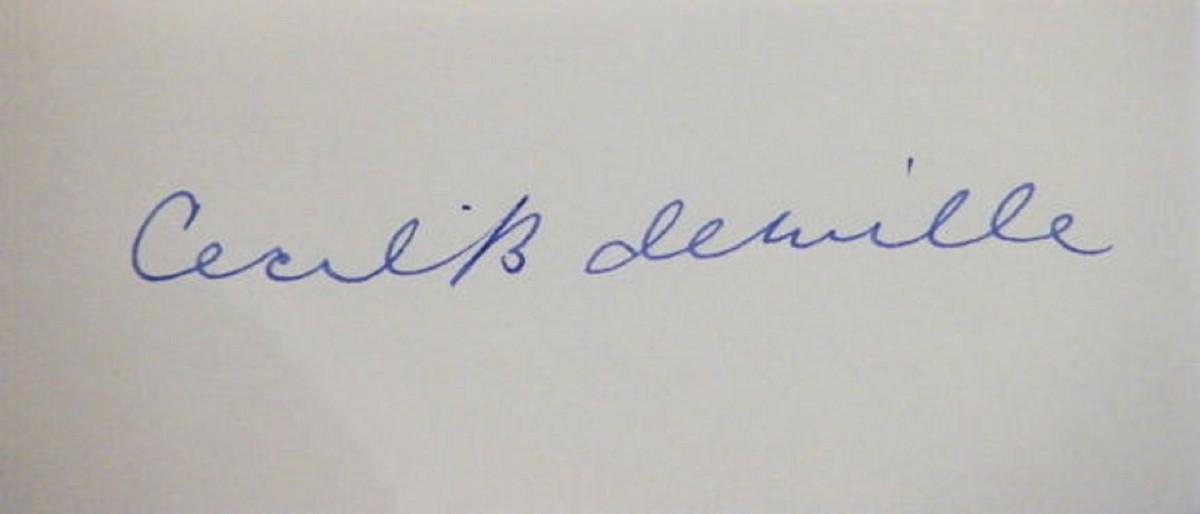 Cecil B. DeMille signature slip | EstateSales.org