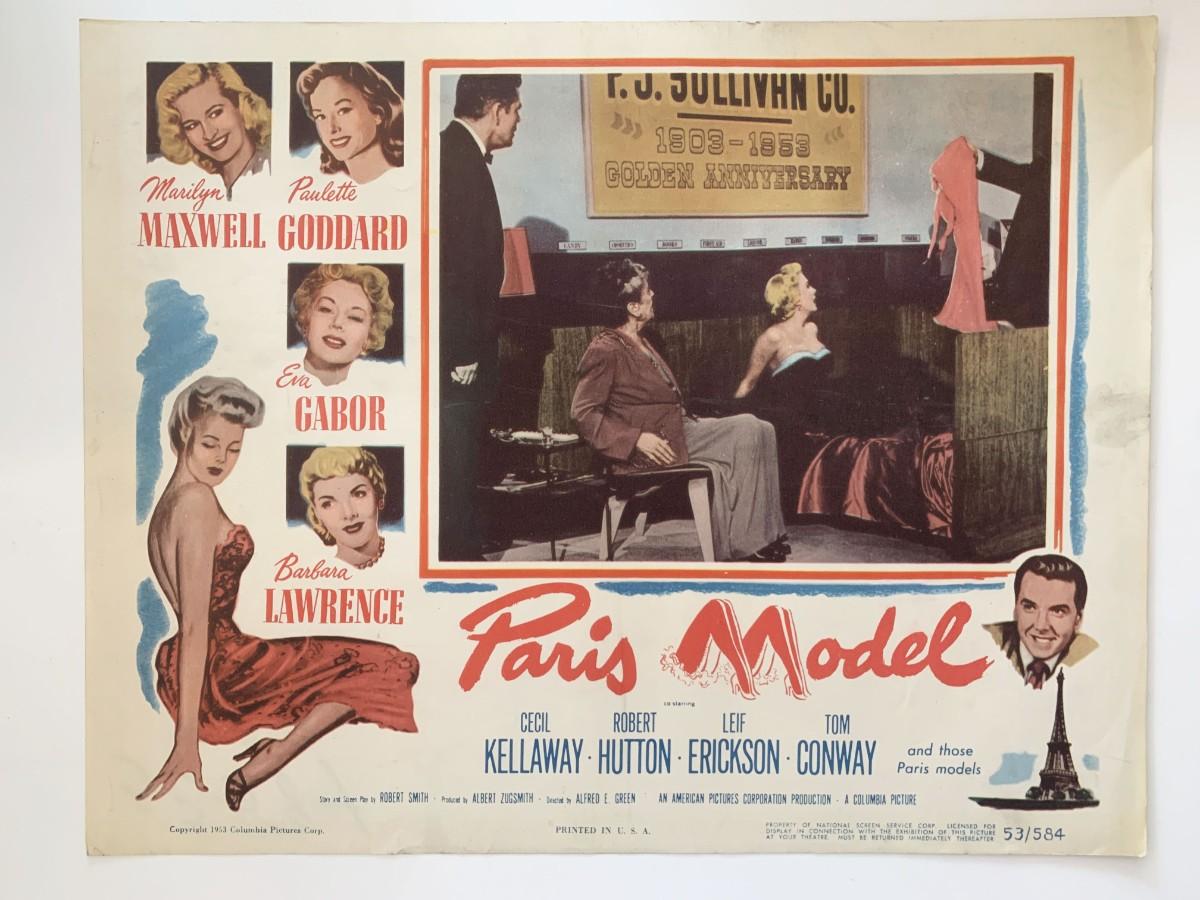 Paris Model original 1953 vintage lobby card | EstateSales.org
