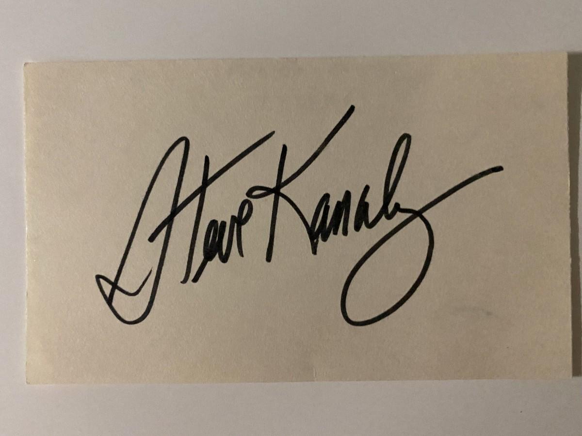 Dallas Steve Kanaly signature cut | EstateSales.org