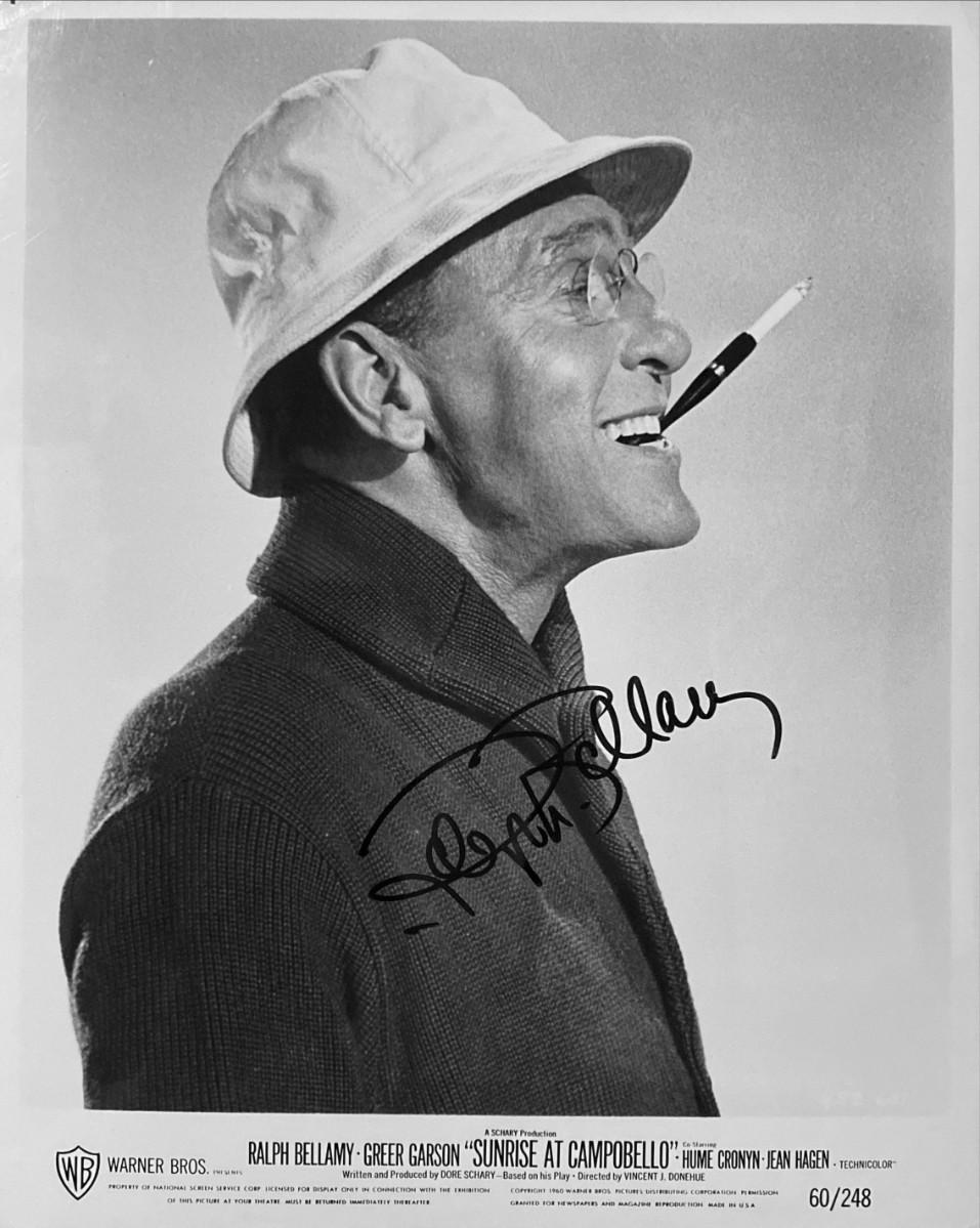 Ralph Bellamy signed "Sunrise at Campobello" movie photo | EstateSales.org