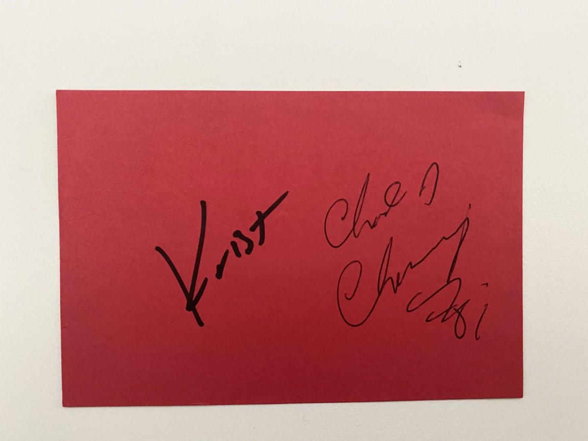 Nirvana Krist Novoselic and Chad Channing Original Signature. GFA ...
