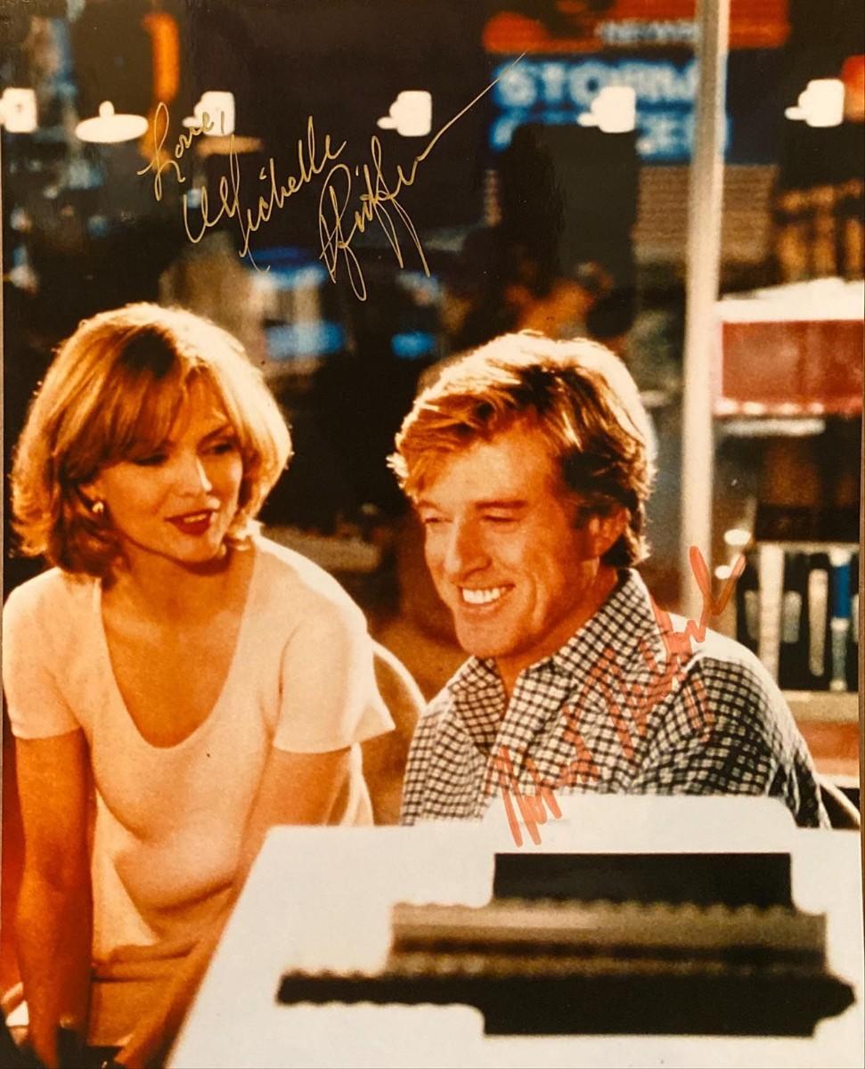 Up Close & Personal Michelle Pfeiffer and Robert Redford signed movie ...