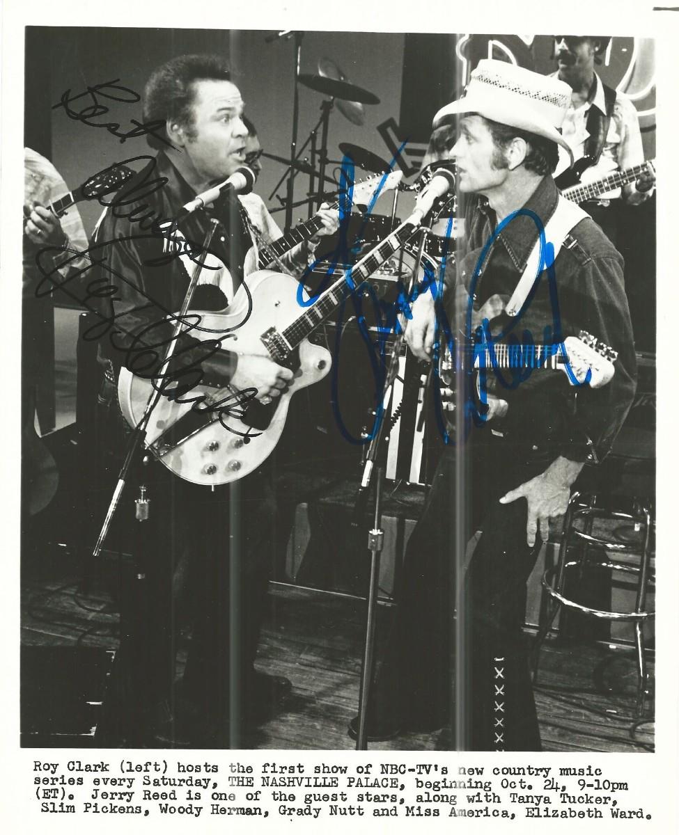 The Nashville Palace Roy Clark and Jerry Reed signed photo ...