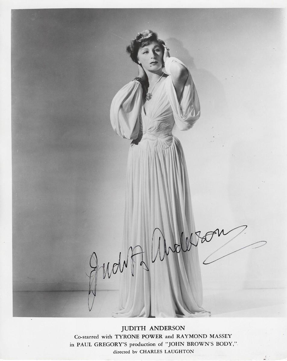 John Brown's Body Judith Anderson signed movie photo | EstateSales.org