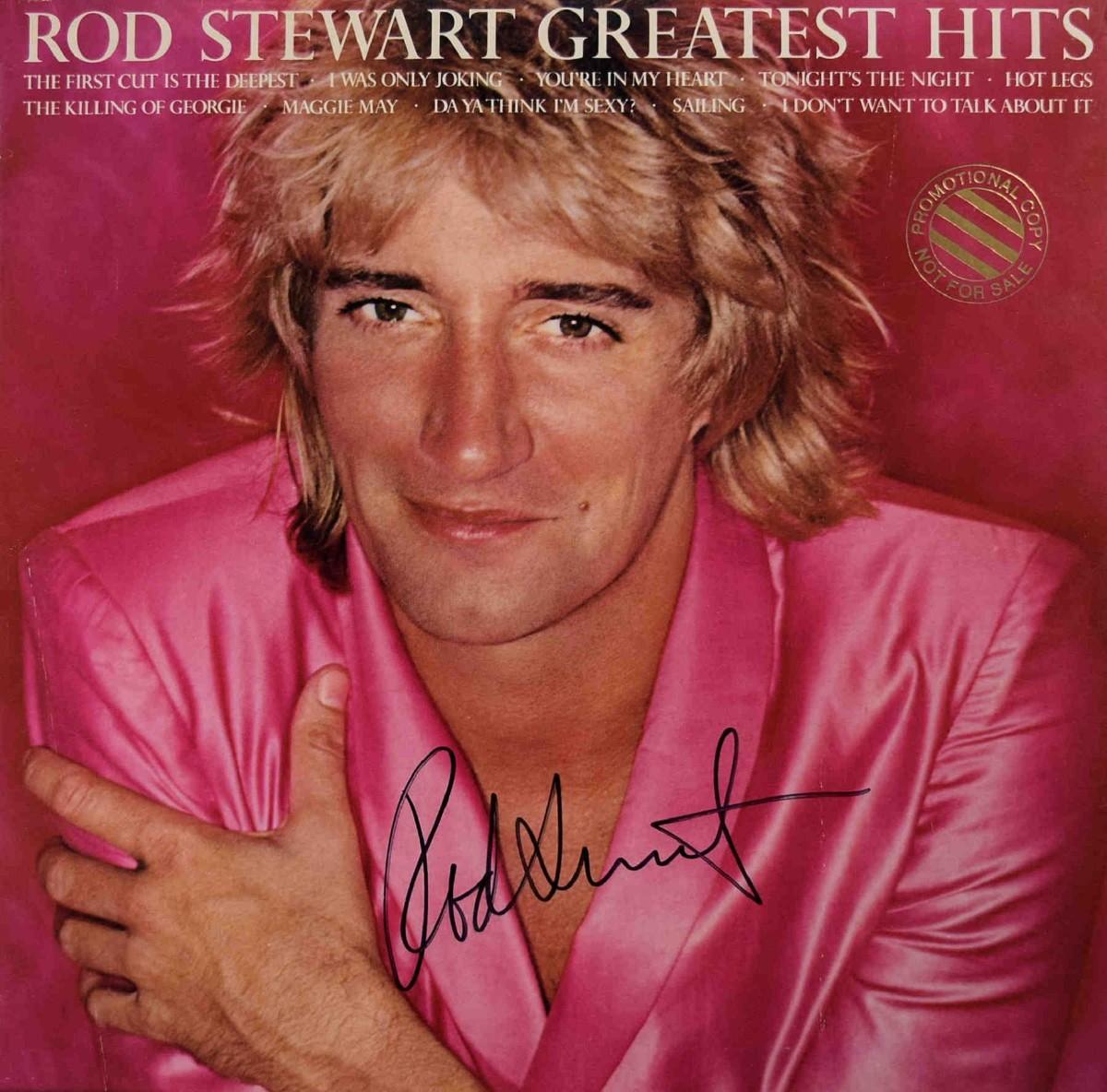 Rod Stewart signed Greatest Hits album | EstateSales.org