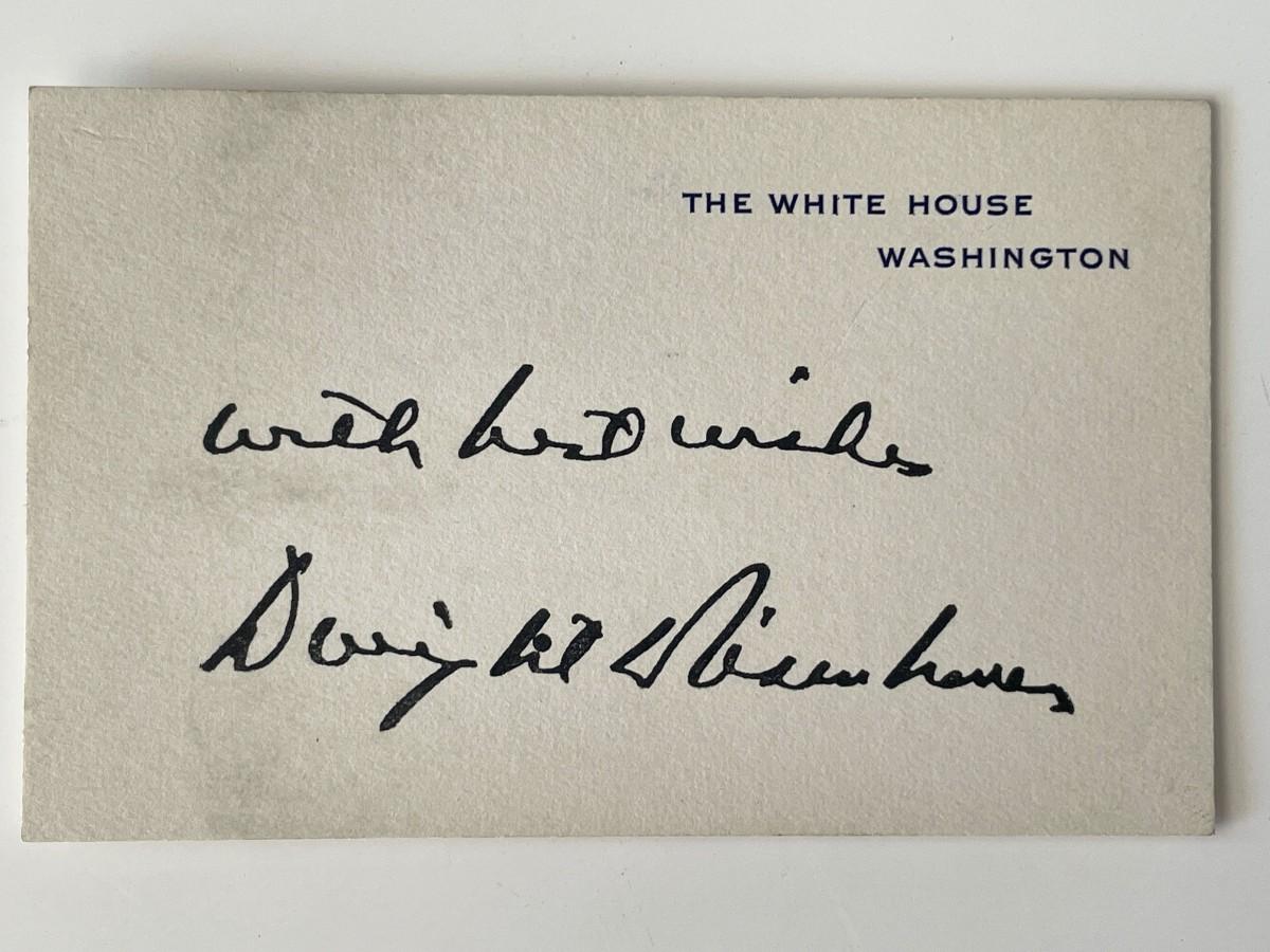 34th US President Dwight Eisenhower printed signature | EstateSales.org