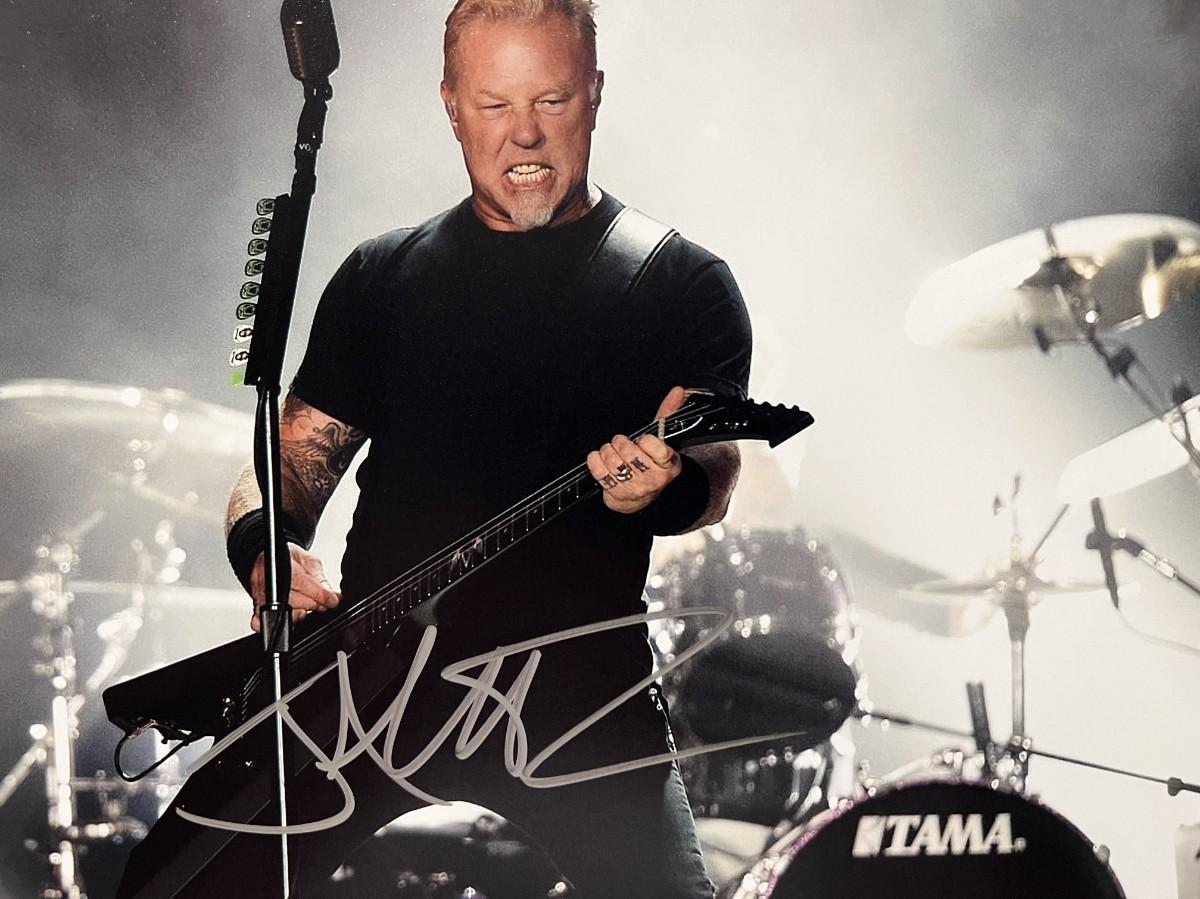 Metallica James Hetfield signed photo | EstateSales.org