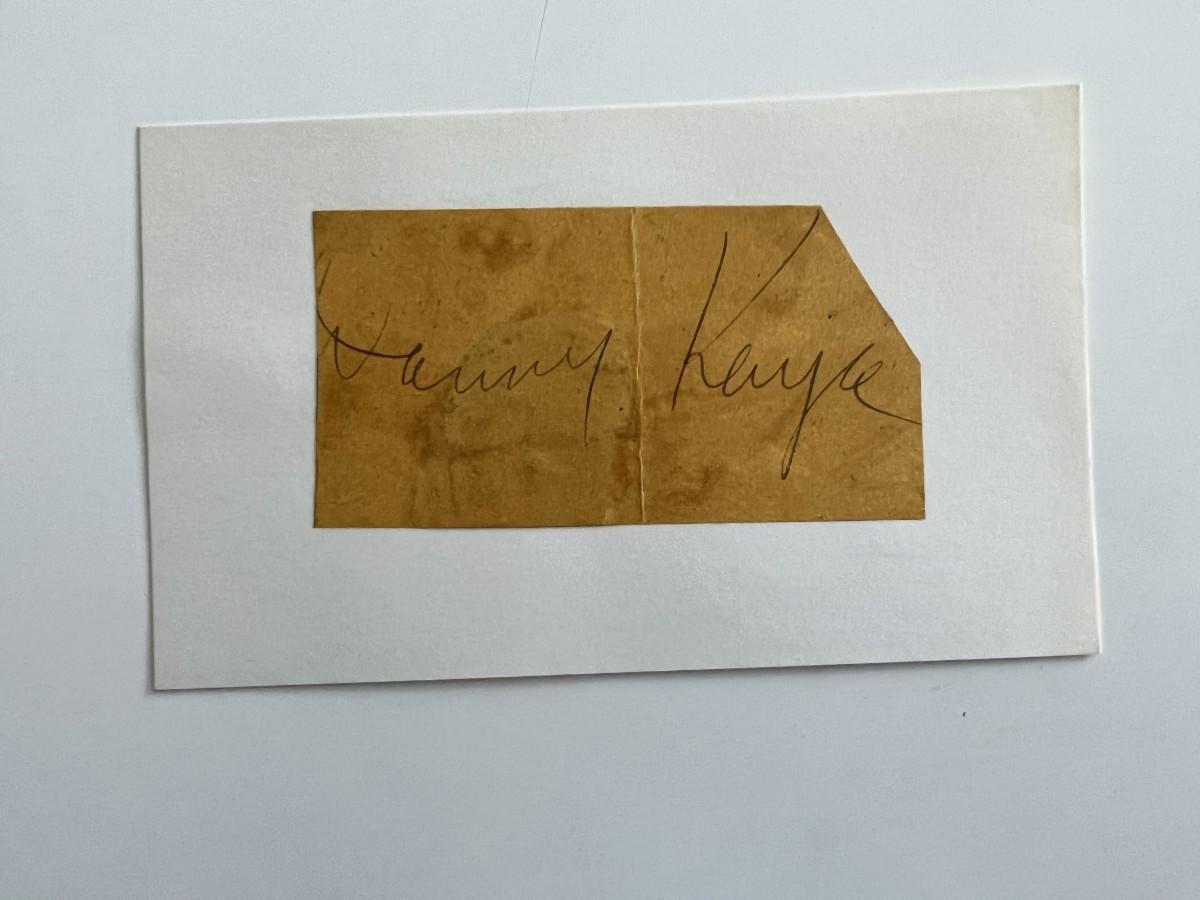 Danny Kaye signature cut | EstateSales.org