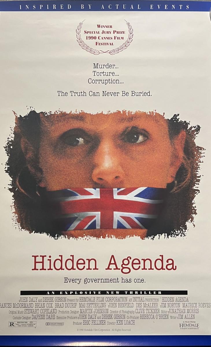 Hidden Agenda 1990 original movie poster | EstateSales.org