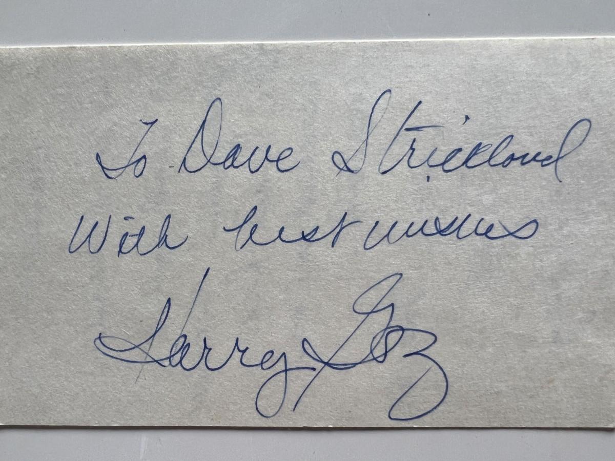 Harry Goz original signature | EstateSales.org