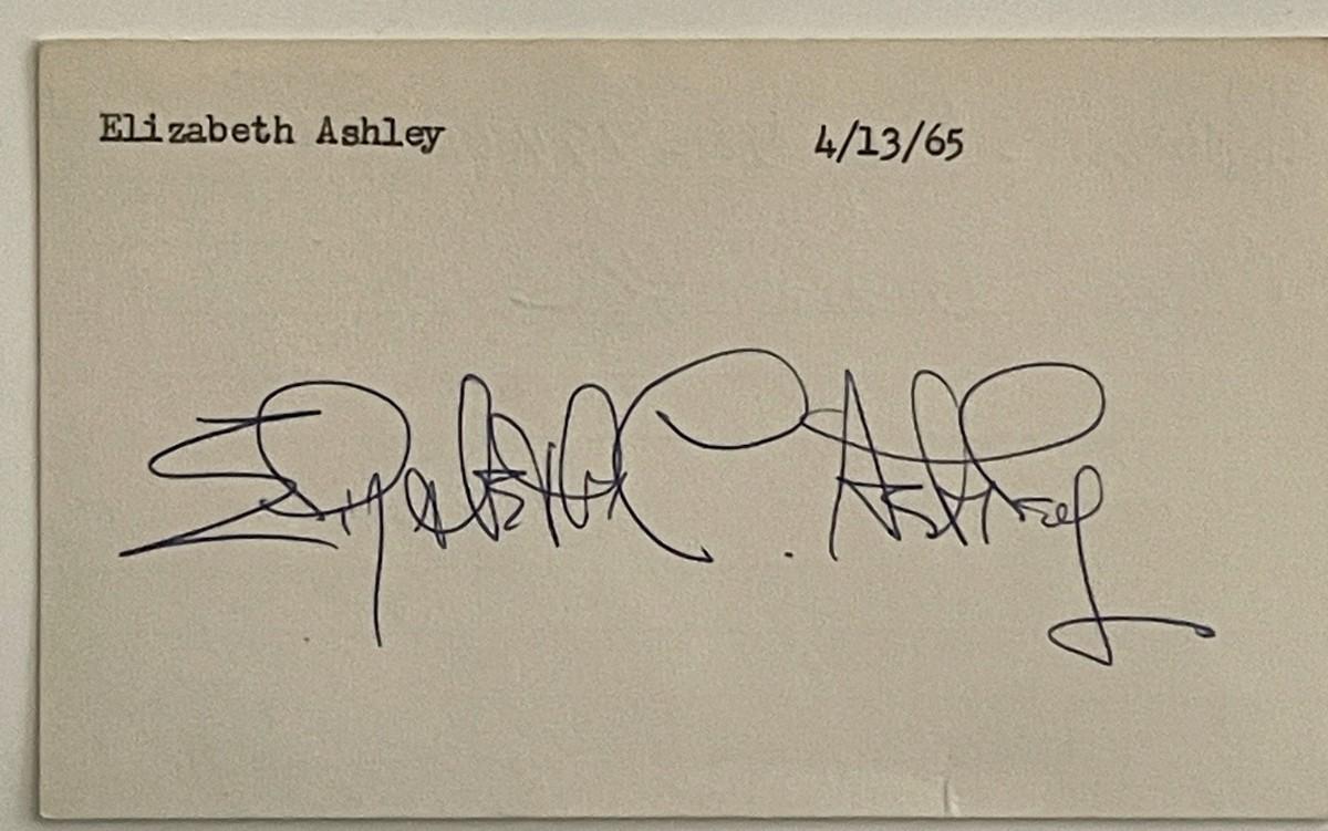 Elizabeth Ashley original signature | EstateSales.org