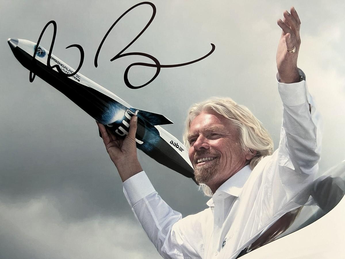Virgin Galactic Richard Branson signed photo | EstateSales.org
