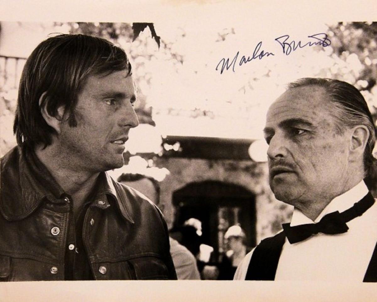 Marlon Brando signed Godfather movie still photo | EstateSales.org