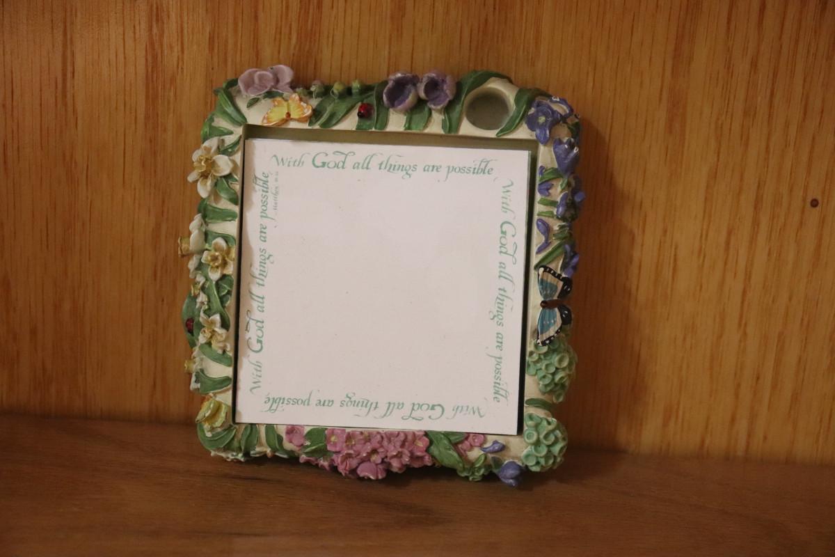 With God All things are possible with flower frame home décor ...