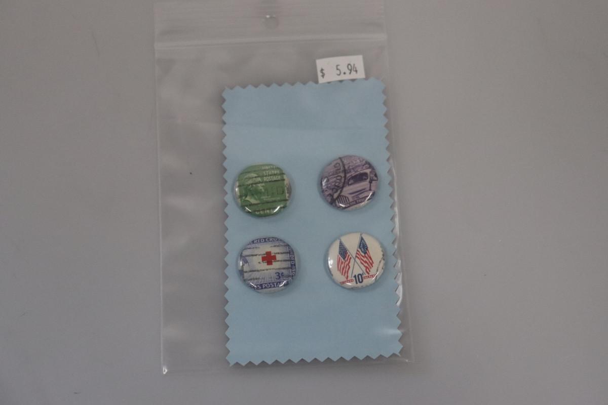 Postage Stamp Pins | EstateSales.org