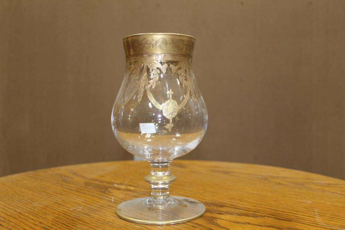 Arte Italica Crystal Medici Gold Brandy Glass | EstateSales.org