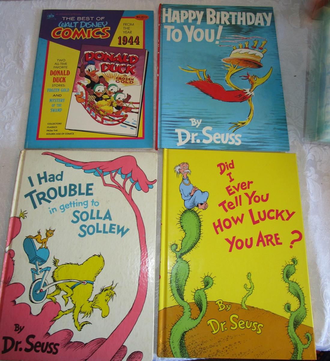 3 Dr. Seuss books; 1 Donald Duck comic book | EstateSales.org
