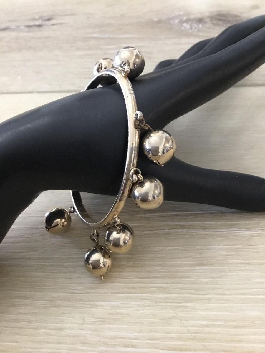 Gold tone bell bangle bracelet | EstateSales.org