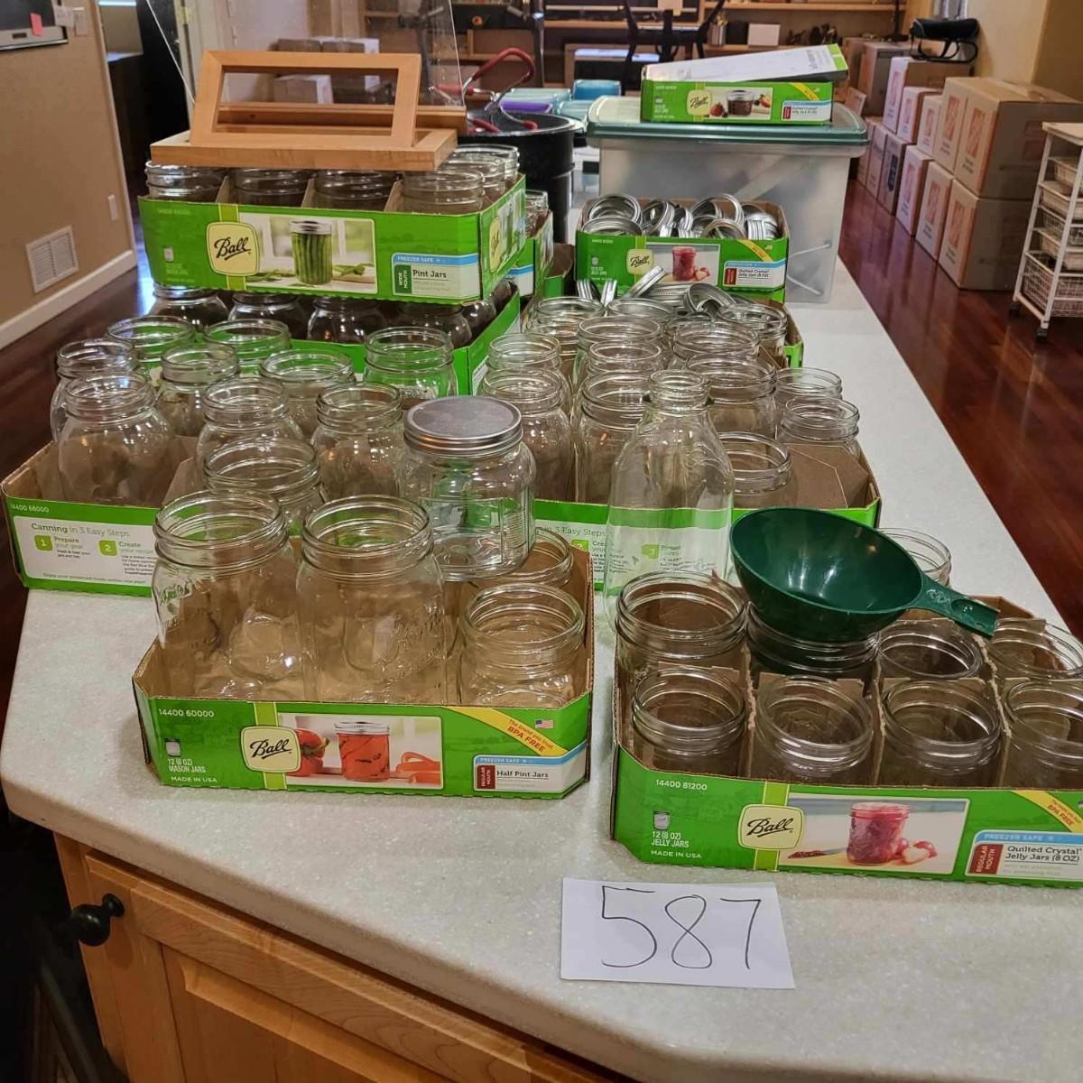 Huge Lot Of Mason Jars & Canning Equipment | EstateSales.org
