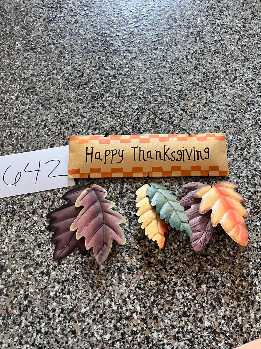Happy Thanksgiving Metal Sign | EstateSales.org