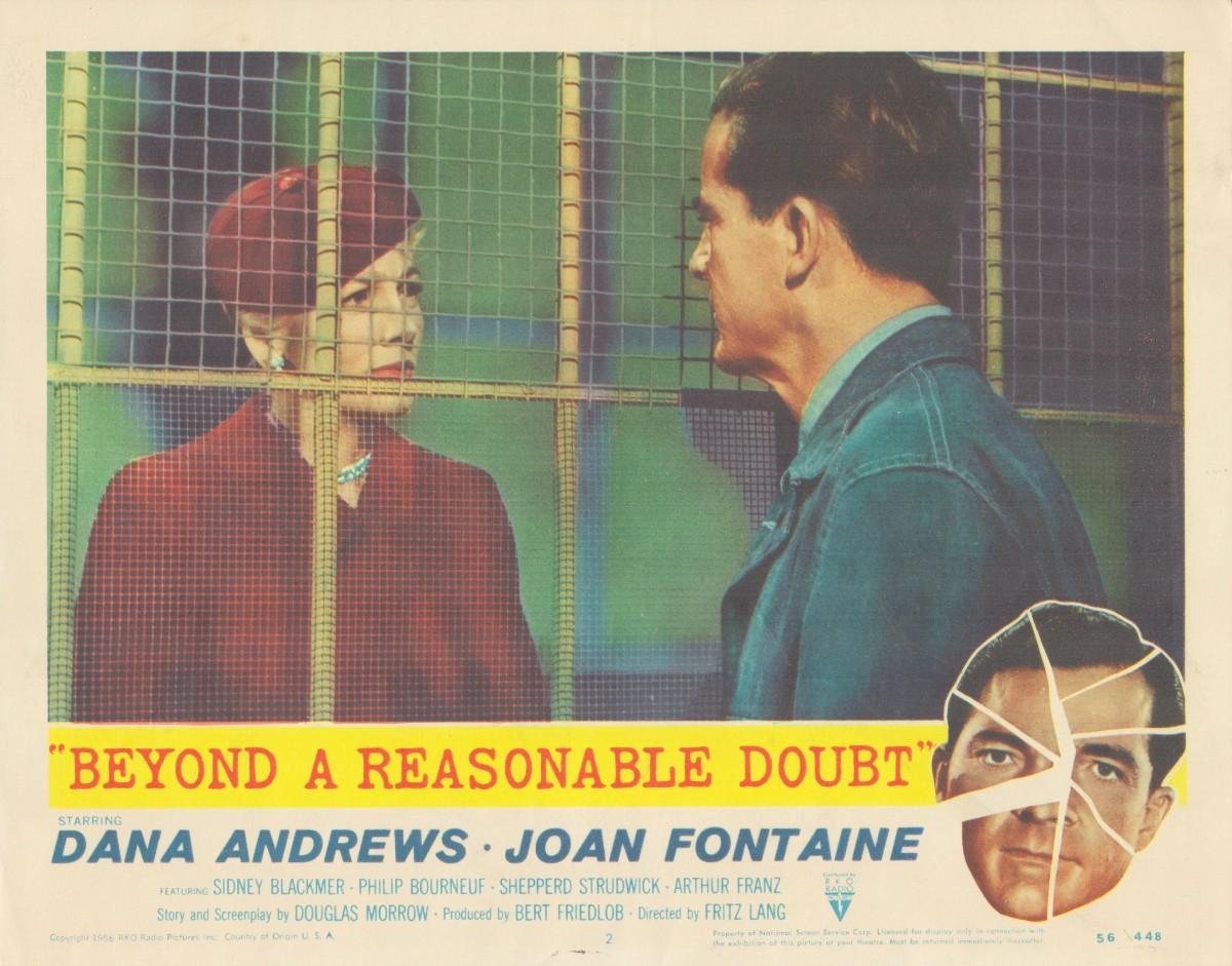 Beyond a Reasonable Doubt 1956 original vintage lobby card ...