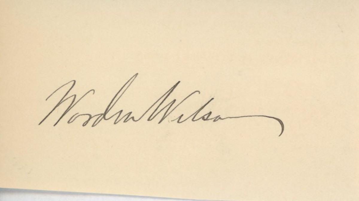 Woodrow Wilson signature cut. GFA Authenticated | EstateSales.org