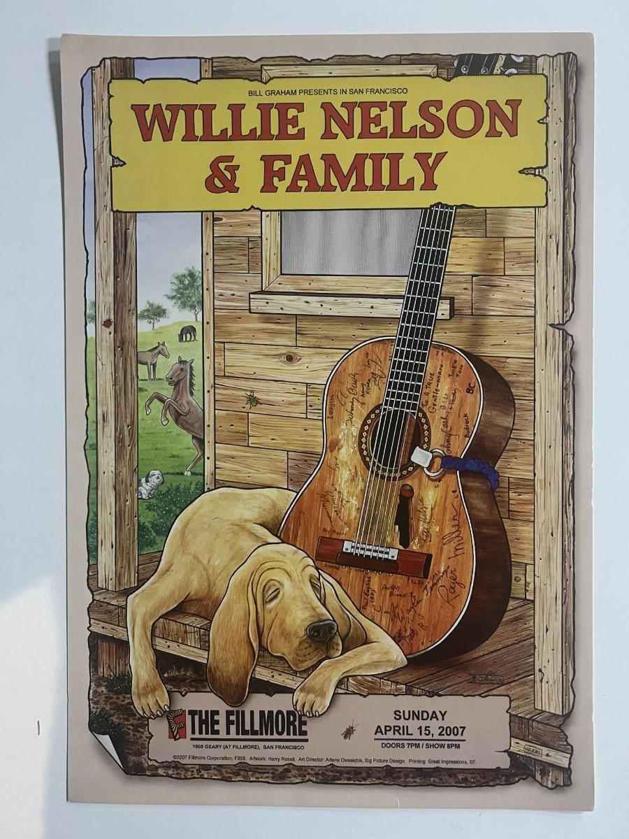 Willie Nelson & Family The Filmore concert poster | EstateSales.org