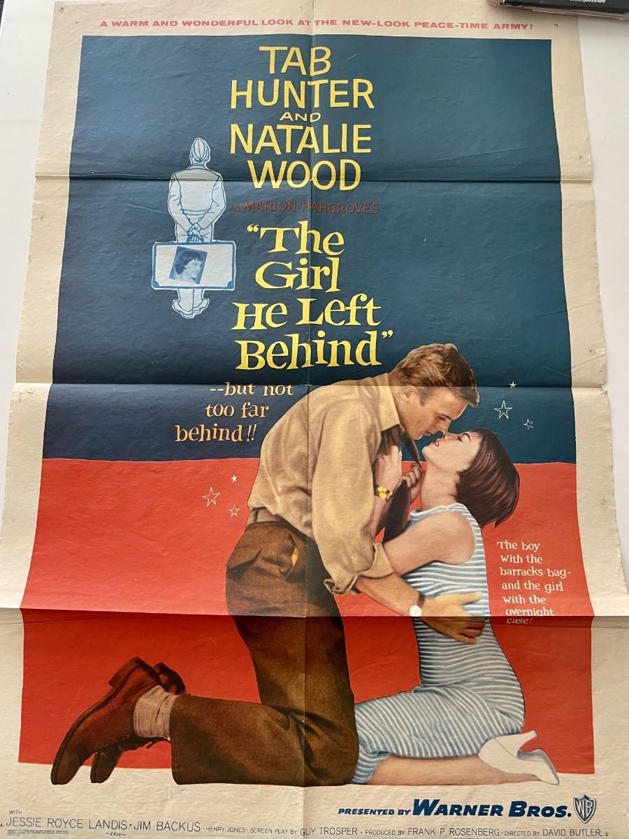 The Girl He Left Behind 1956 vintage movie poster | EstateSales.org