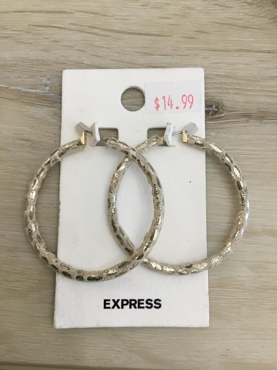 Express gold, metallic hoop earrings | EstateSales.org