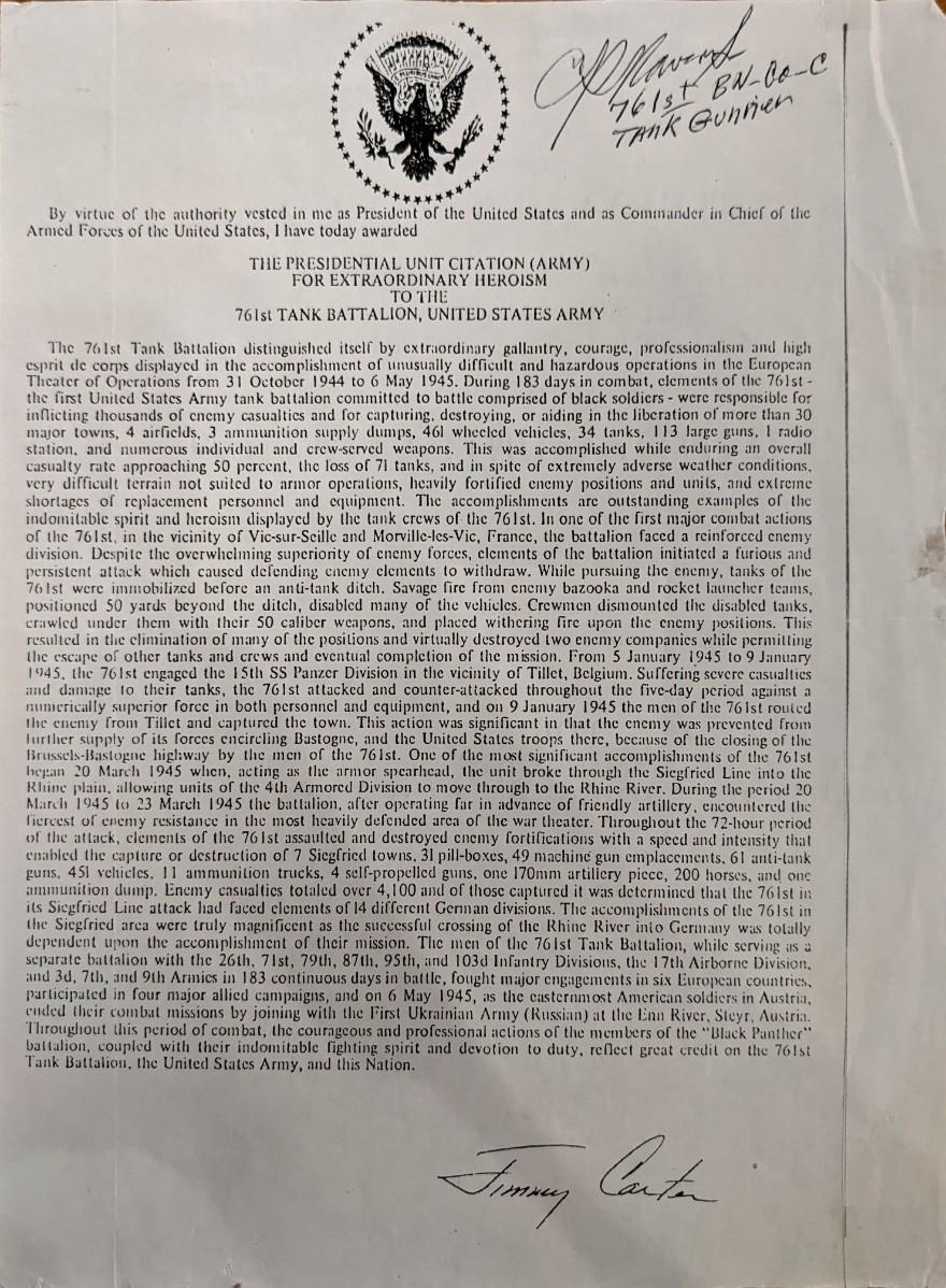 WW2 Christopher Navarre Signed Page | EstateSales.org