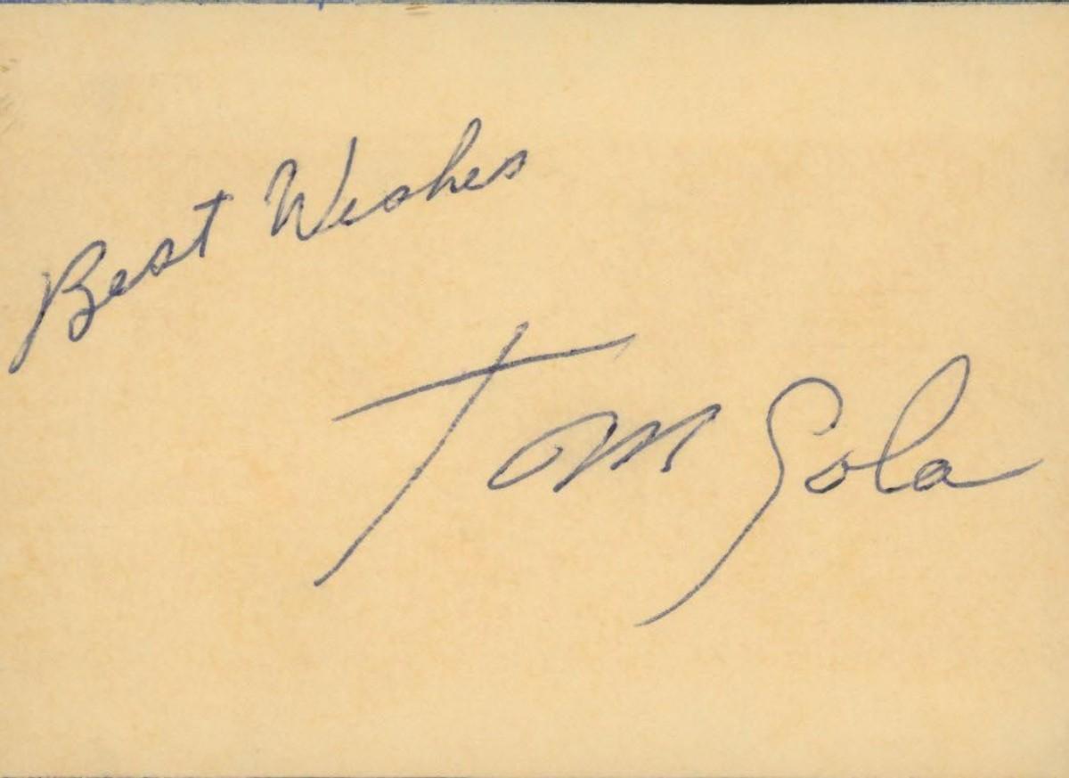 Tom Gola original signature | EstateSales.org