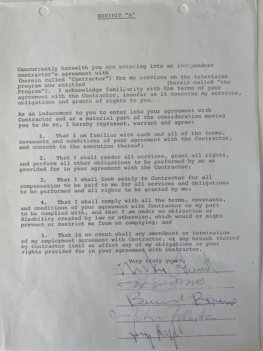 We Five signed contract | EstateSales.org