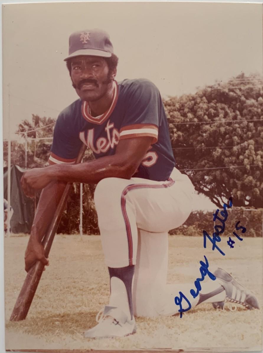 Baseball star George Foster signed photo | EstateSales.org