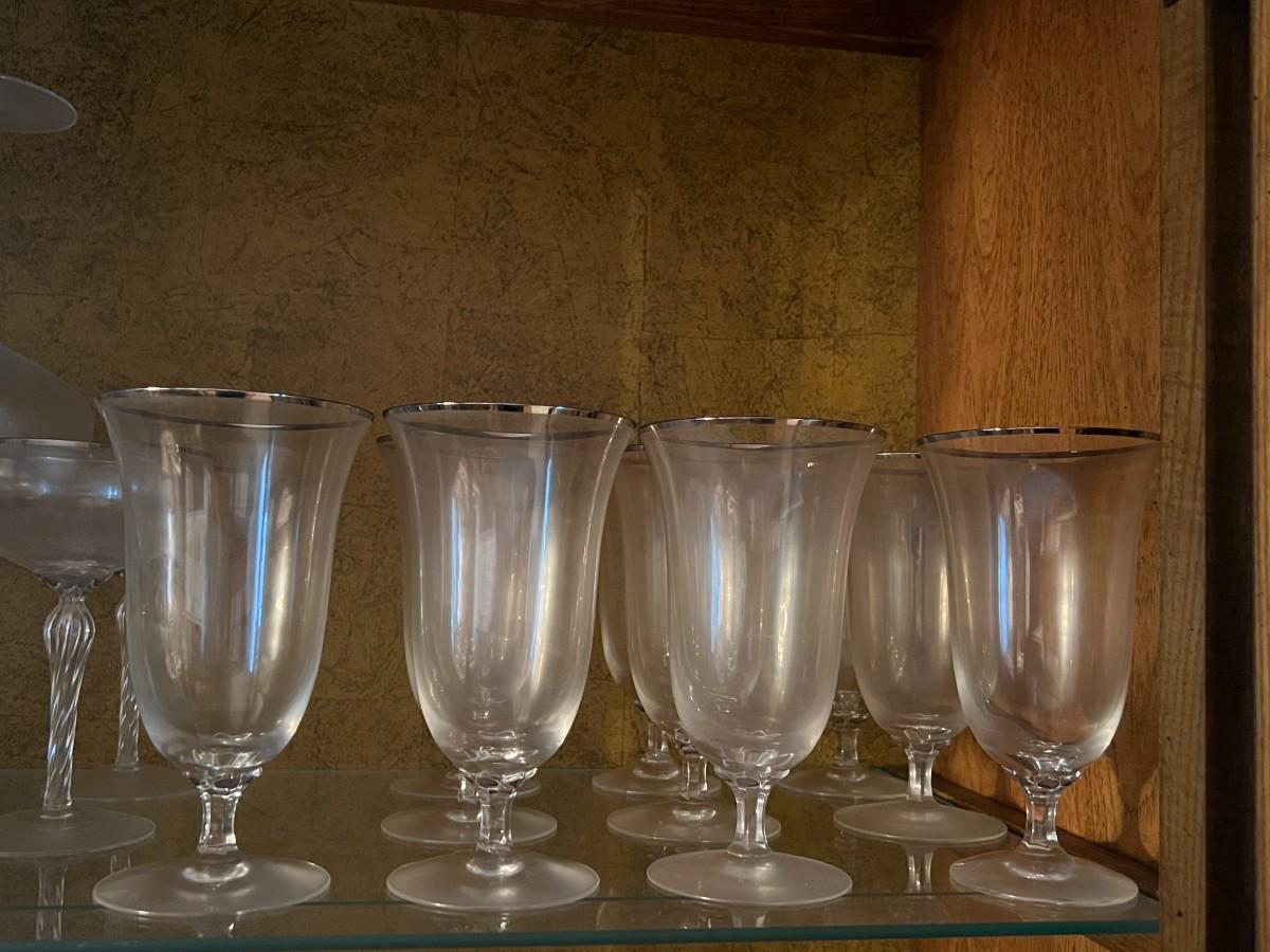 Lenox Madison Silver Rimmed Iced Tea Glasses | EstateSales.org