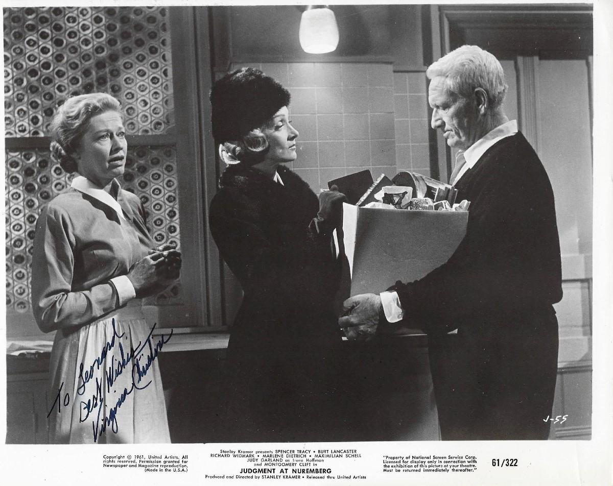 Judgment at Nuremberg Virginia Christine signed movie photo ...