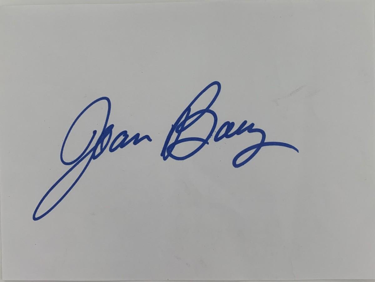 Joan Baez signature | EstateSales.org