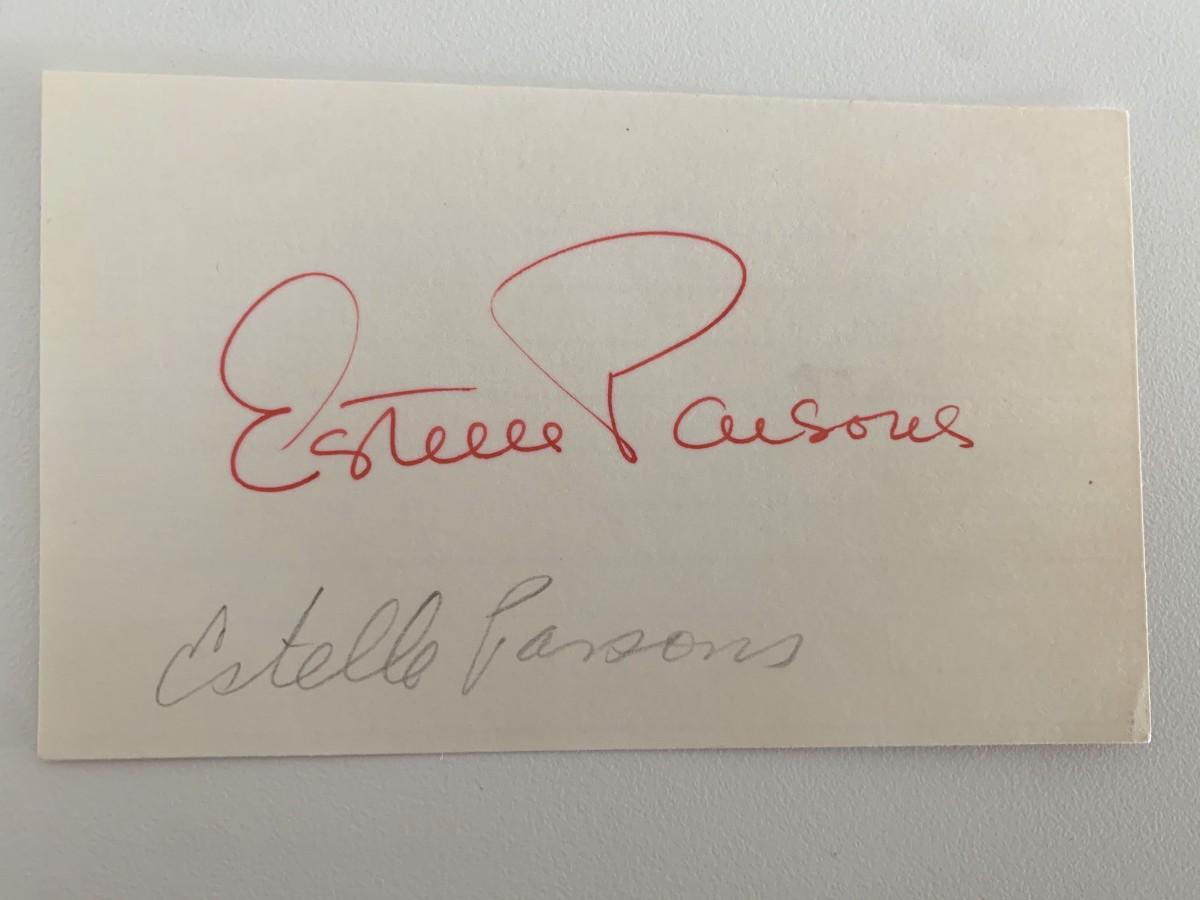 Estelle Parsons original signature | EstateSales.org