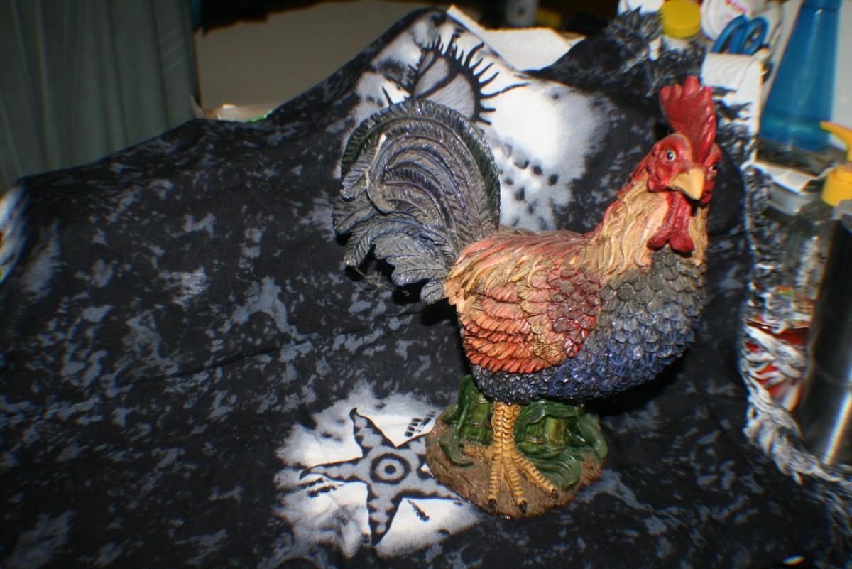 Multicolor Resin Rooster Figurine | EstateSales.org