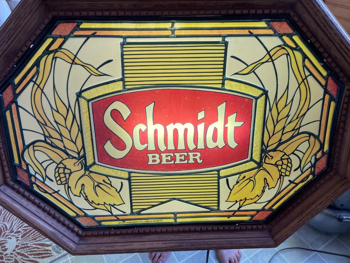 Lighted Schmidt sign | EstateSales.org