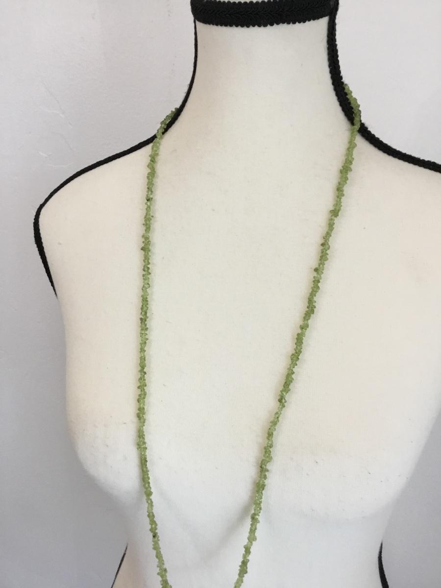 Lime green chip beaded fashion necklace | EstateSales.org