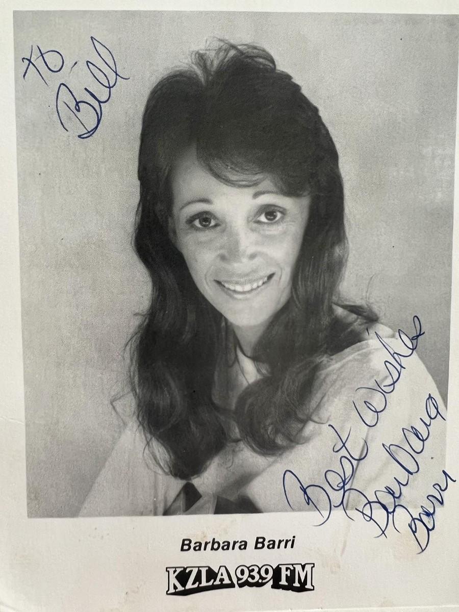 KZLA Announcer Barbara Barri signed photo | EstateSales.org