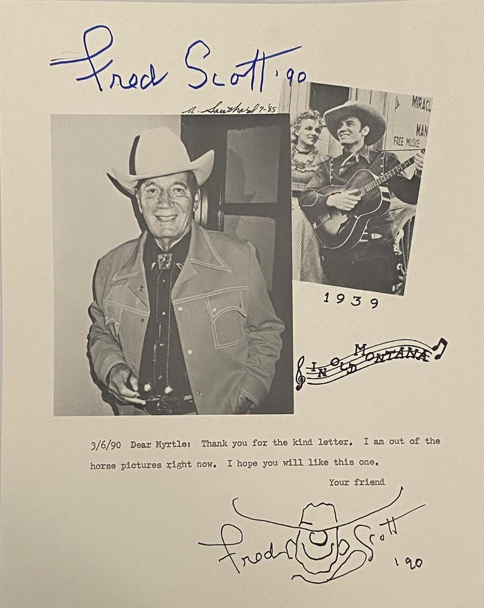 Fred Scott hand drawn signed sketch | EstateSales.org