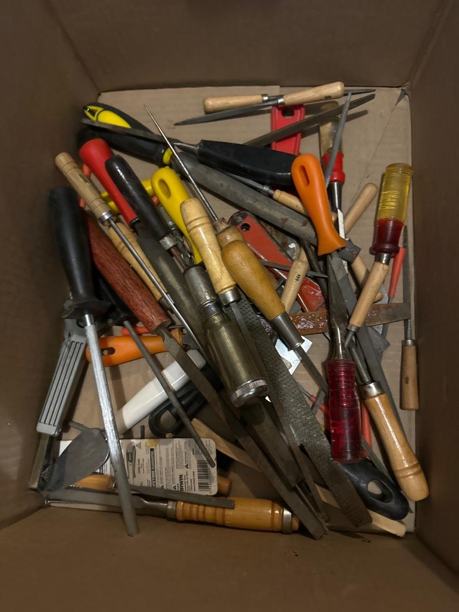 Box of chisels files and scrapers | EstateSales.org