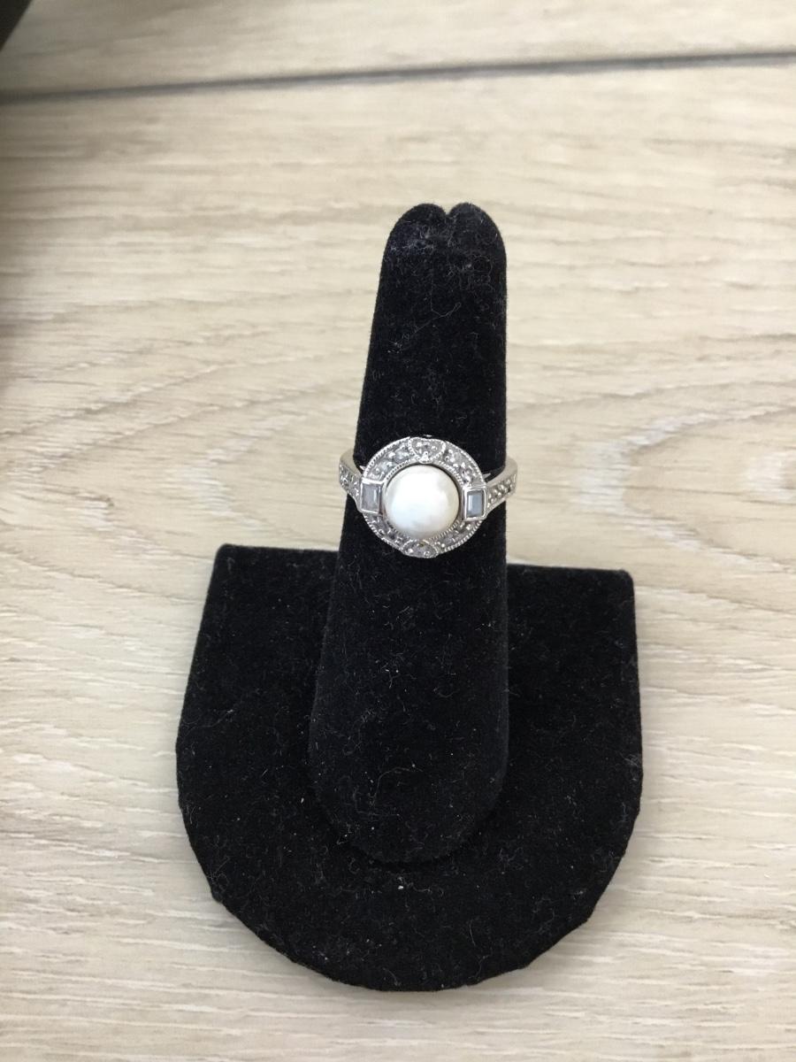 Silver tone PD makers marked ring | EstateSales.org