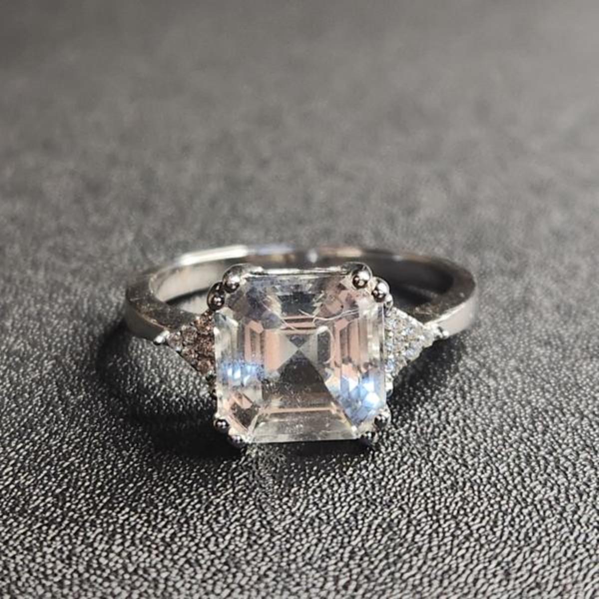 Rare 14k White Gold 5.60cct Color Change Sphene Ring Size 12 ...