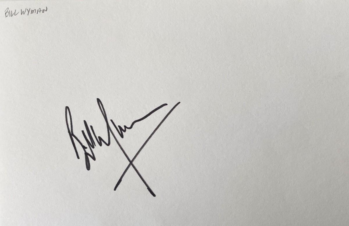 Rolling Stones Bill Wyman original signature | EstateSales.org